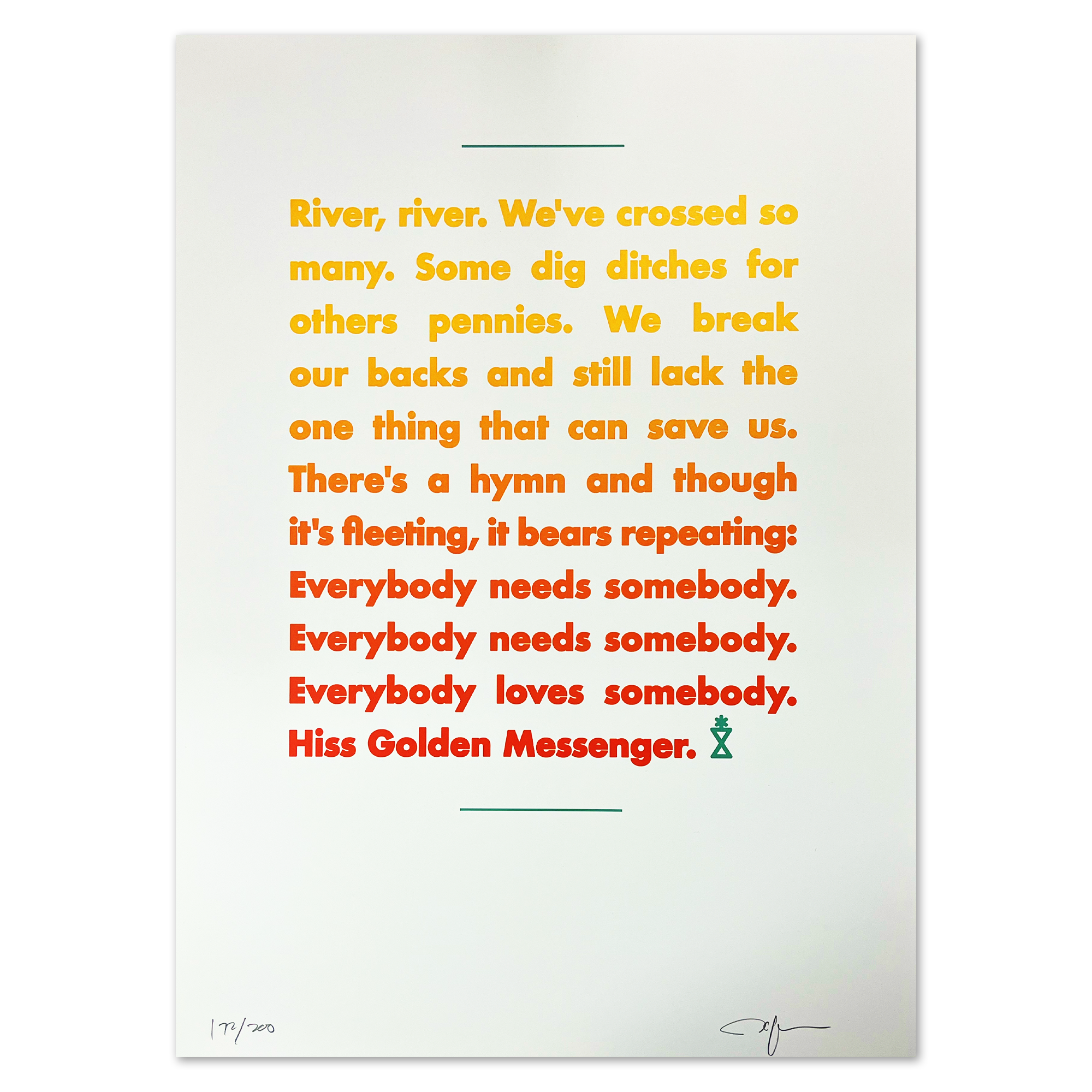 River, River Poster – Hiss Golden Messenger